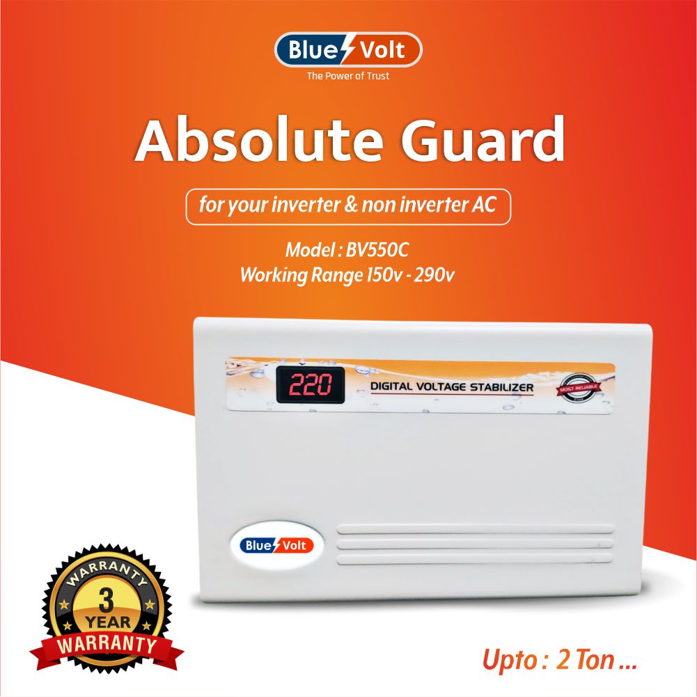 BV550C 5KVA 150V-280V Digital Voltage Stabilizer for up to 2 Ton AC ...